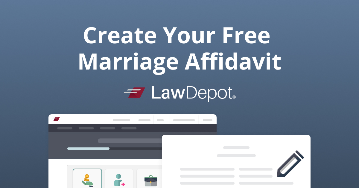 Create Your Free Marriage Affidavit in Minutes (US)