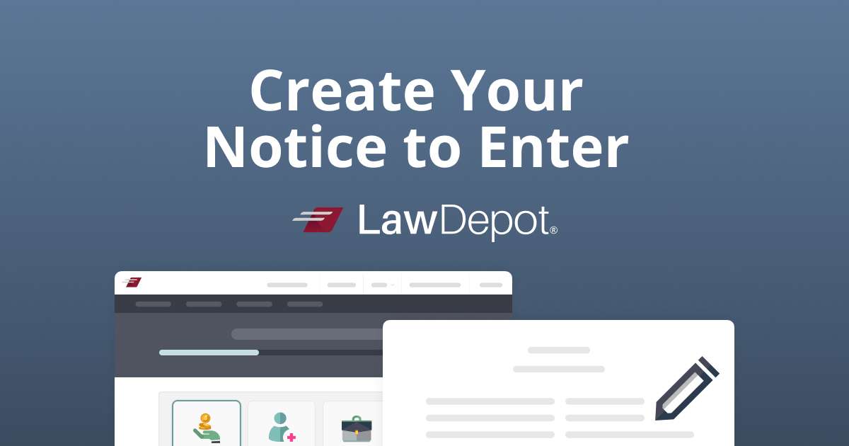 Free Notice to Enter Form (United States) | LawDepot