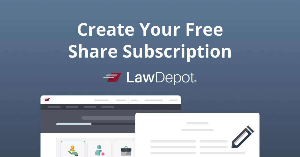 Free Share Subscription | Stock Subscription Form (US) | LawDepot